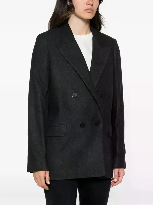 Closed Double-breasted Peaked-lapel Jacket