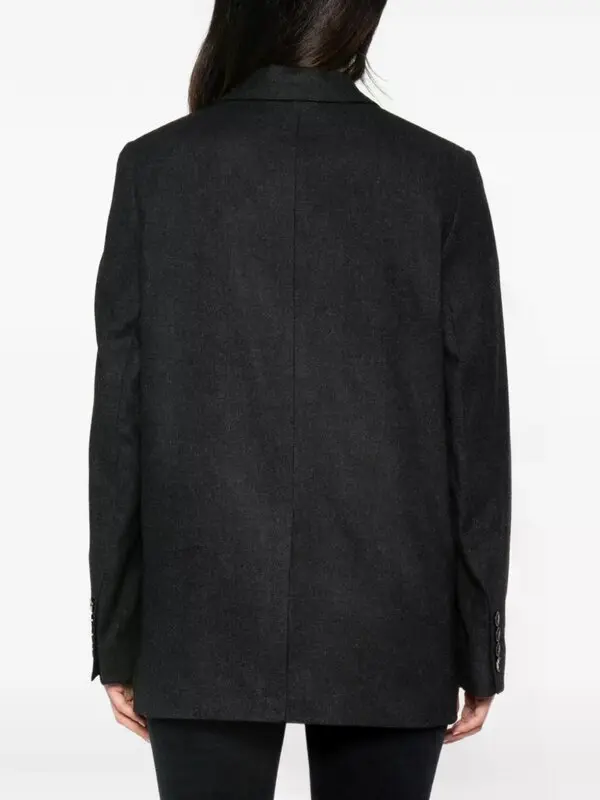 Closed Double-breasted Peaked-lapel Jacket