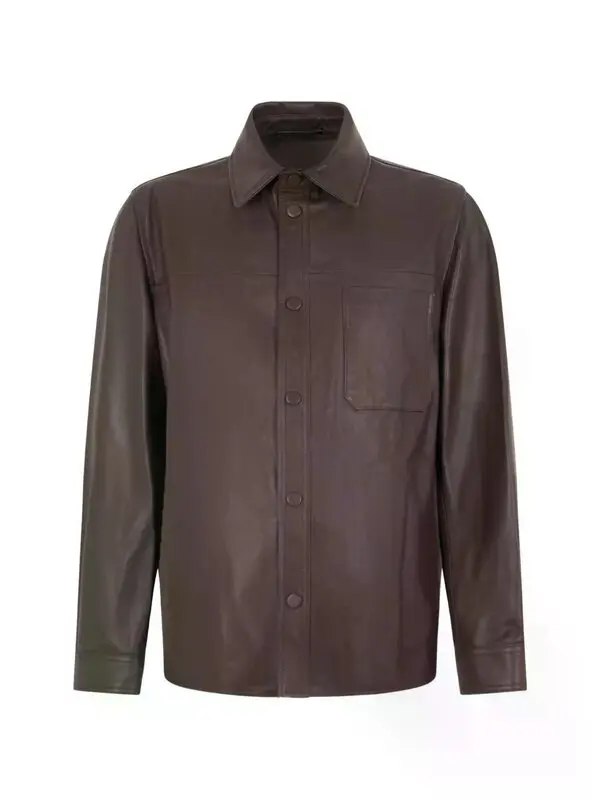 SLOWEAR Montedoro Chest-pocket Leather Jacket