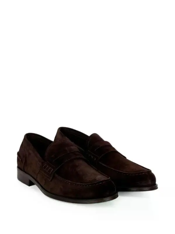 FRANCO FEDELE Suede Penny Loafers