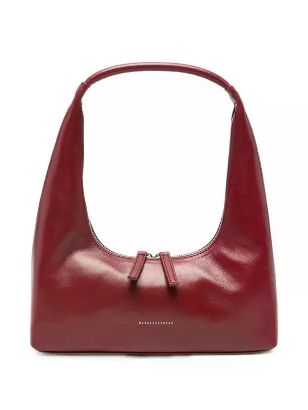 MARGESHERWOOD Logo-print Leather Shoulder Bag - Red