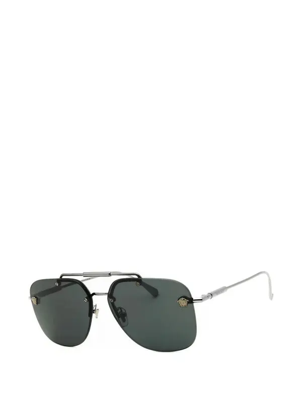 Versace Medusa Plaque Pilot-frame Sunglasses
