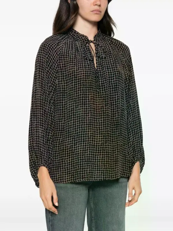 Marc O'polo Polka-dot Tie-neck Blouse