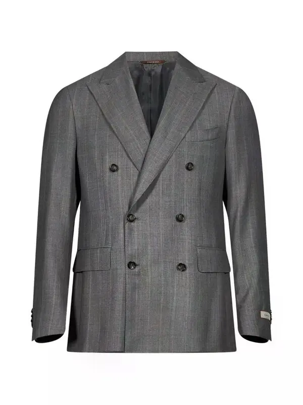 Canali Check Double-breasted Suit