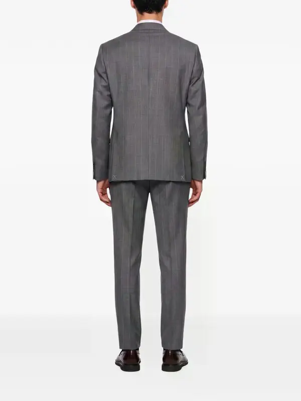 Canali Check Double-breasted Suit