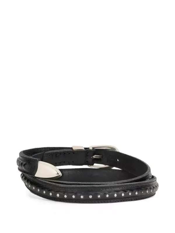 Our Legacy Studded Leather Belt - Black