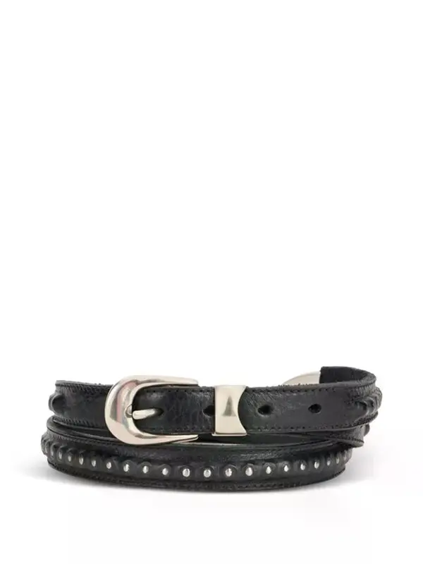Our Legacy Studded Leather Belt - Black