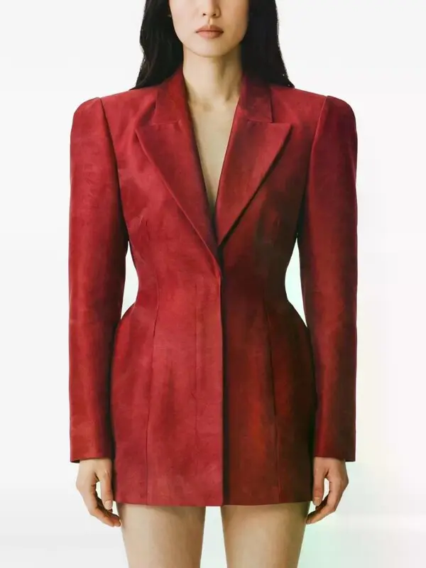 Magda Butrym Cinched-waist Peak-lapel Blazer