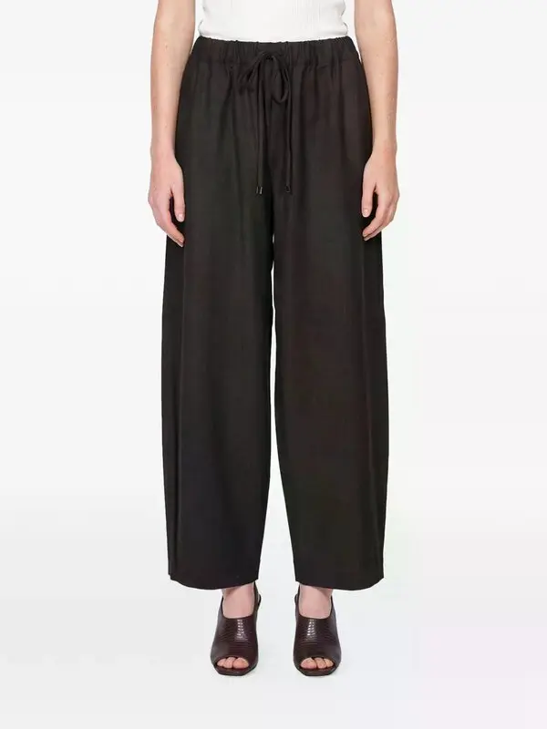 Antonelli Firenze San Lorenzo Drawstring Wide-leg Trousers - Brown