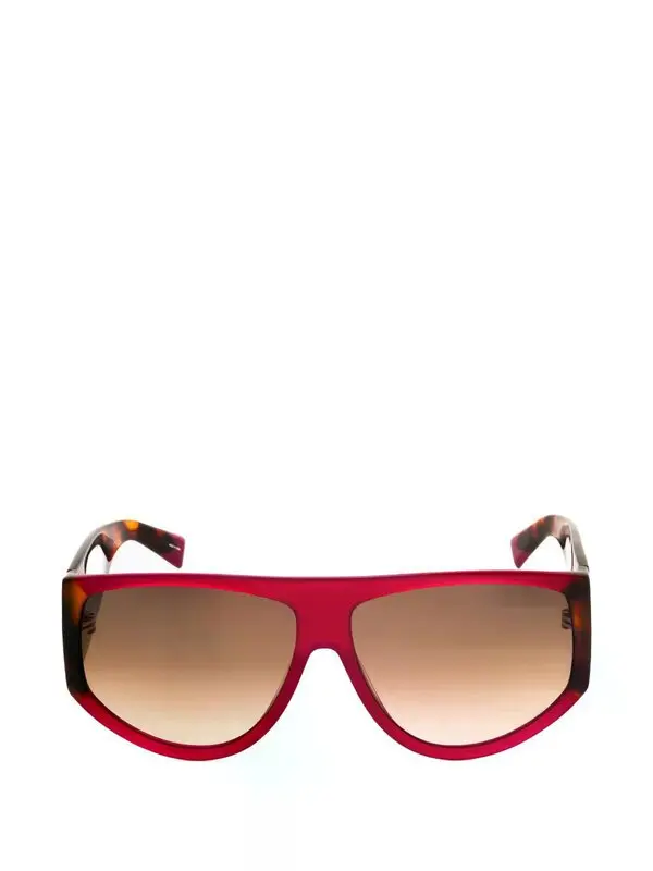 Missoni Tortoiseshell-effect Geometric-frame Sunglasses