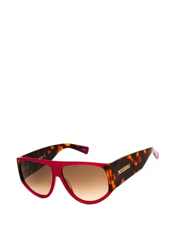 Missoni Tortoiseshell-effect Geometric-frame Sunglasses