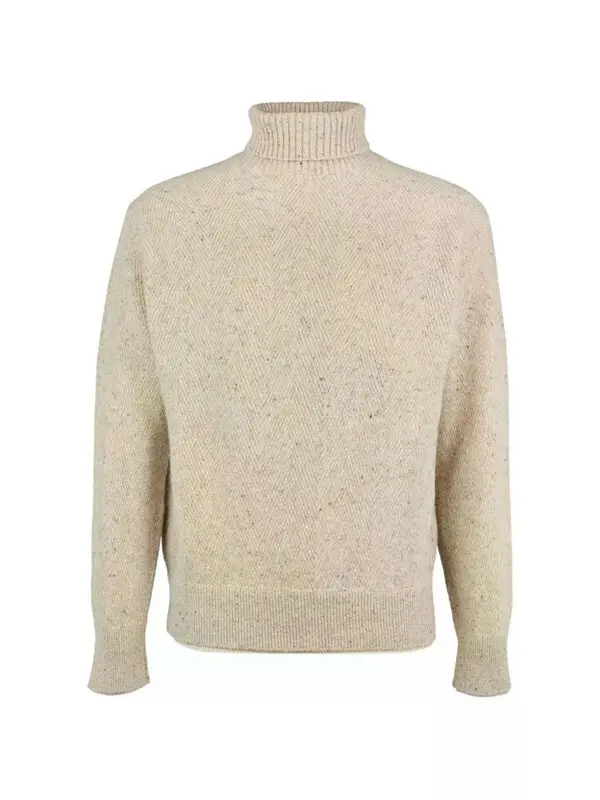 TOD'S Herringbone Turtleneck