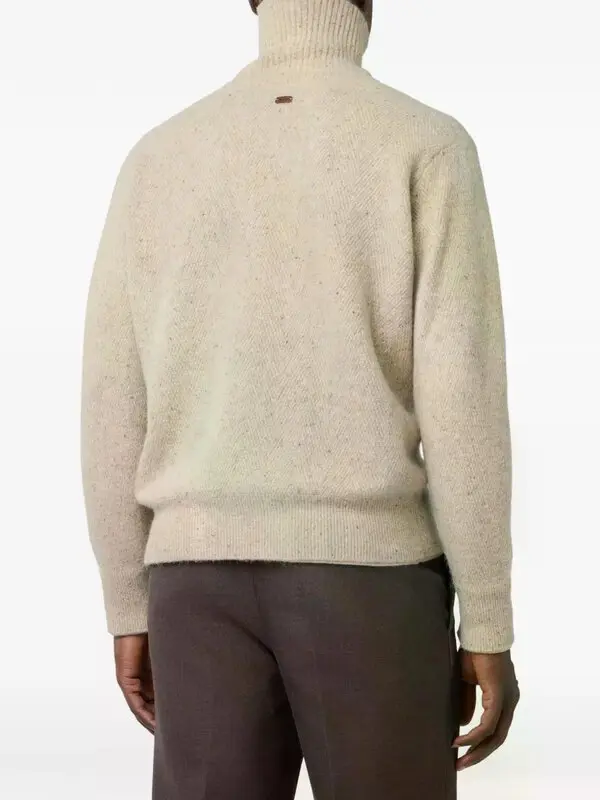 TOD'S Herringbone Turtleneck