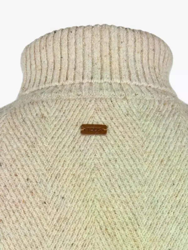 TOD'S Herringbone Turtleneck