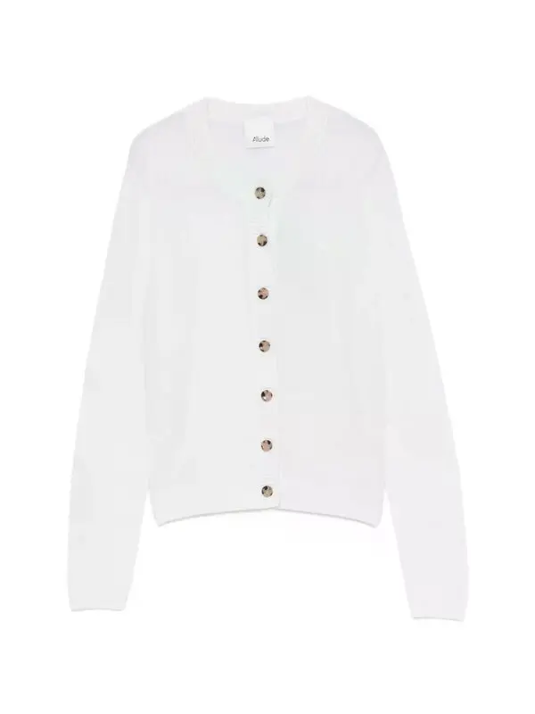 ALLUDE Fine-knit Button-up Cardigan