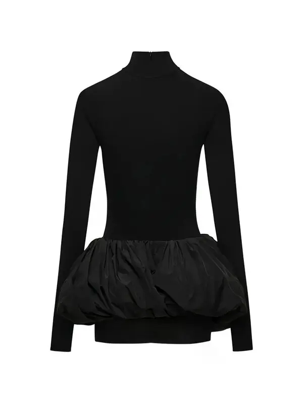 Magda Butrym Puff-skirt High-neck Mini Dress
