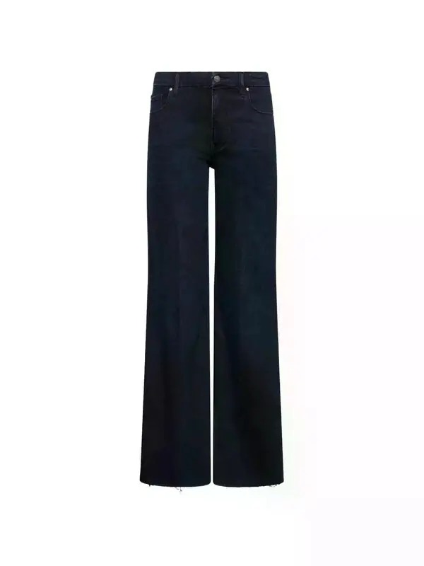 Marella Wide-leg Raw-cut Jeans - Blue