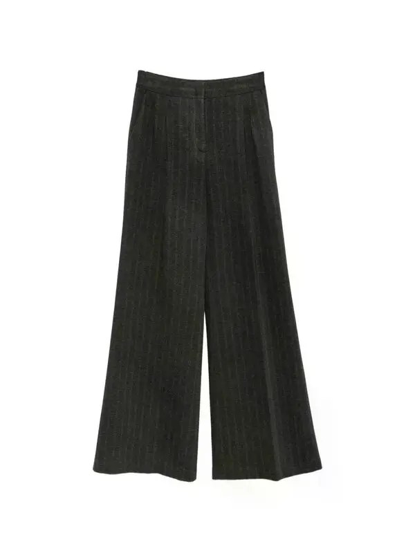 VIA MASINI 80 Pinstripe Wide-leg Trousers