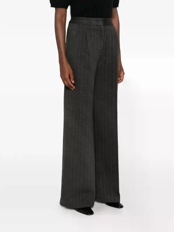 VIA MASINI 80 Pinstripe Wide-leg Trousers