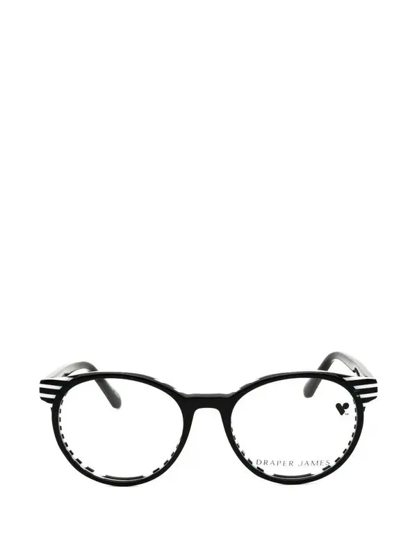 DRAPER JAMES Striped Round-frame Glasses