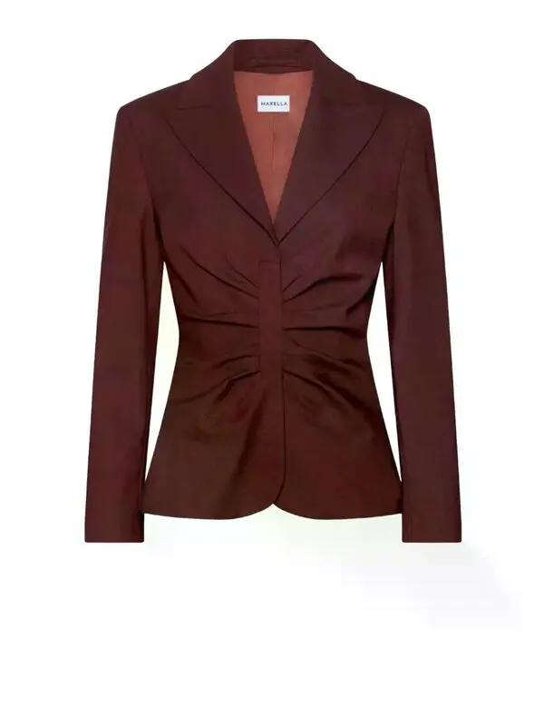 Marella Ruched Single-breasted Blazer
