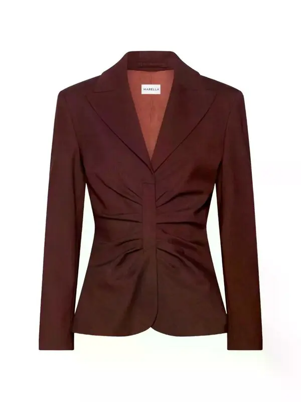Marella Ruched Single-breasted Blazer
