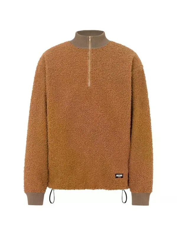 Moschino Quarter-zip Teddy-texture Sweater