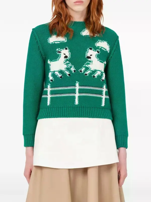 Moschino Sheep-intarsia Sweater