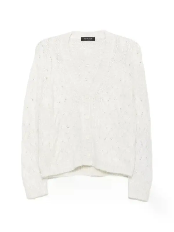 Fabiana Filippi Sequin-embellished Cable-knit Cardigan