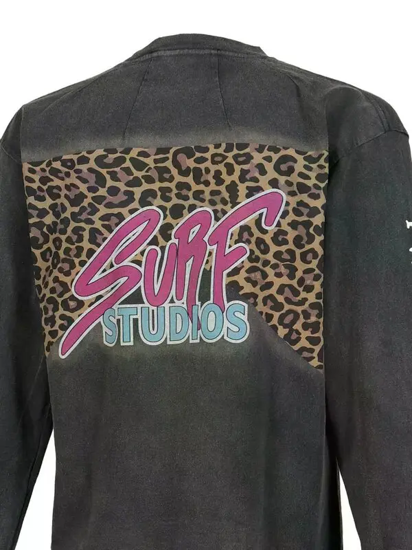 JUN/NAKAYAMA Leopard-print Graphic-print T-shirt