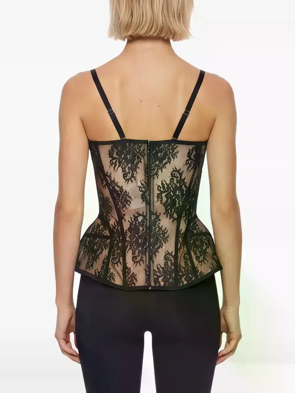 Giuseppe Di Morabito Lace-panelled Peplum Top