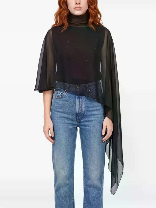 Antonelli Firenze Melon Asymmetric Sheer Scarf