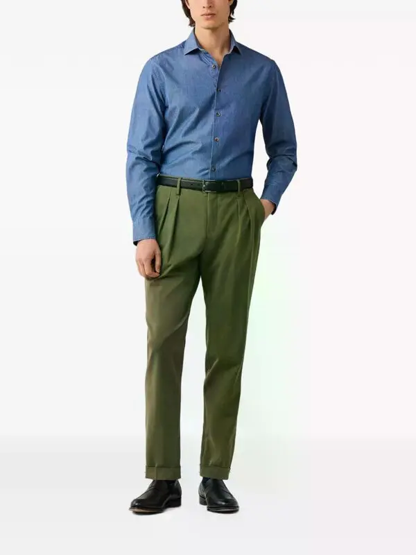 HACKETT  Kent Cutaway-collar Chambray Shirt