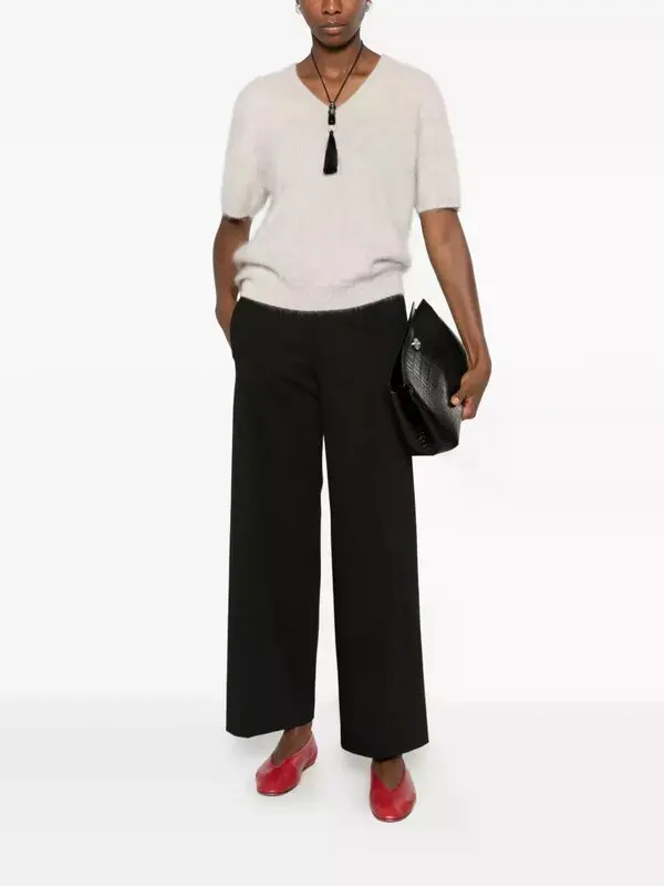 VIA MASINI 80 Elasticated-waist Wide-leg Trousers