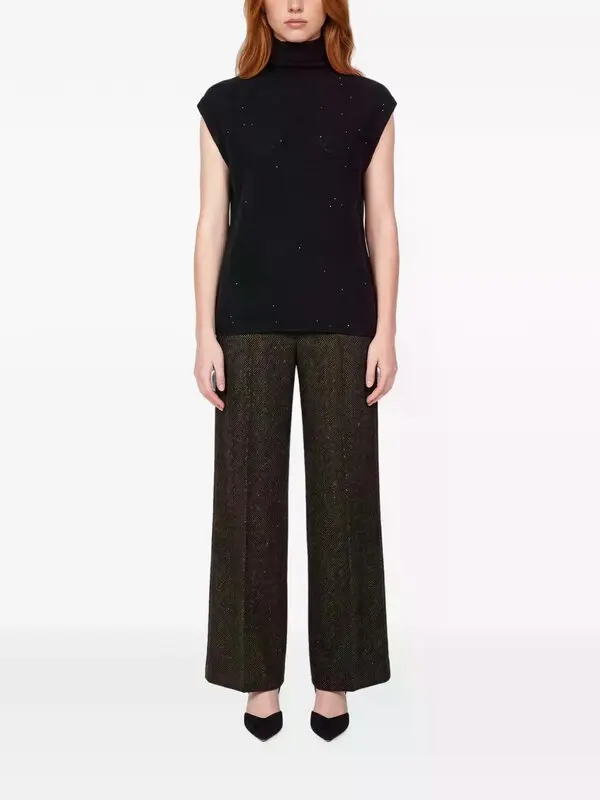 Antonelli Firenze Crystal-embellished Roll-neck Sweater