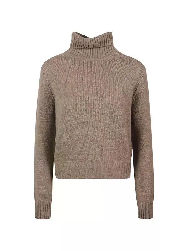 BEYOU Ribbed Roll-neck Sweater