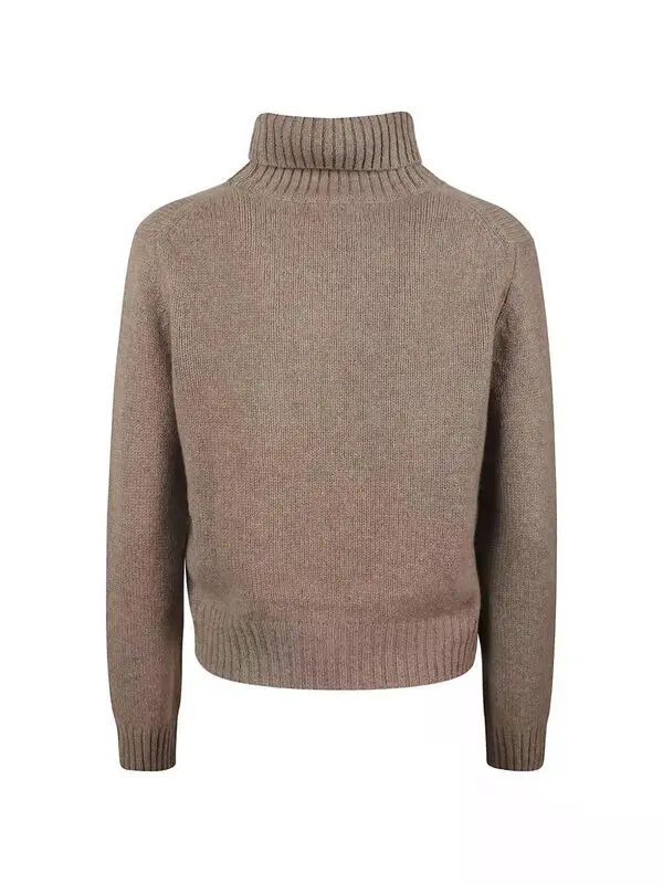 BEYOU Ribbed Roll-neck Sweater