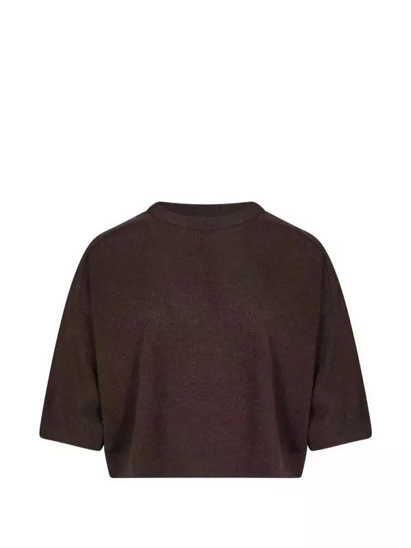 GOTHA Cropped Short-sleeve Sweater