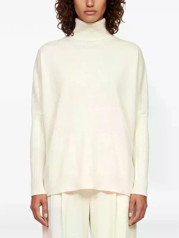 GOTHA Margareth Roll-neck Ribbed-sleeve Sweater