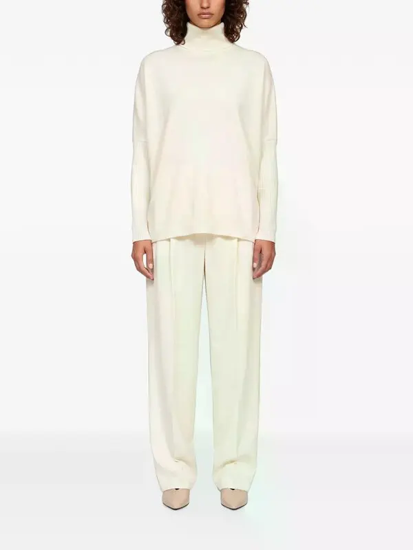 GOTHA Margareth Roll-neck Ribbed-sleeve Sweater