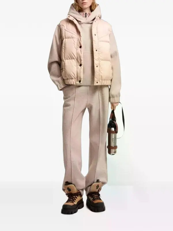 Moncler Drawstring Pintuck-detail Track Pants - Neutrals