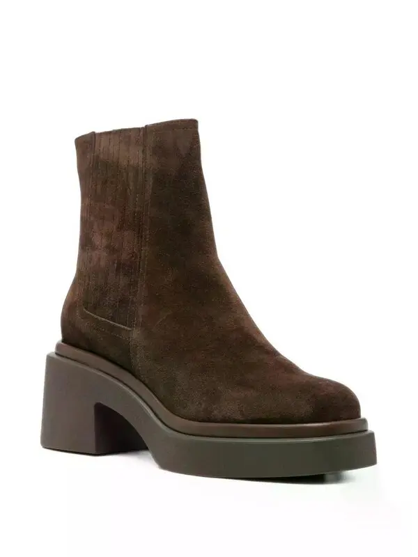 BRUNO PREMI Suede Platform Ankle Boots