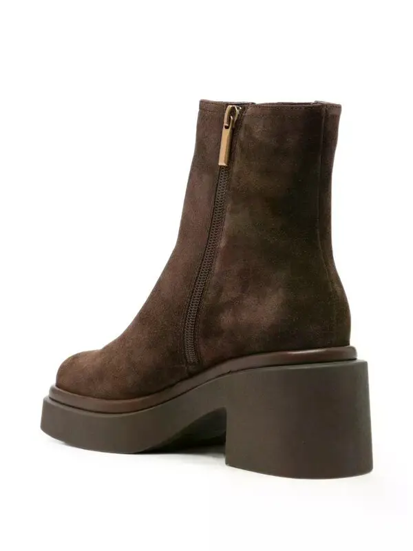 BRUNO PREMI Suede Platform Ankle Boots