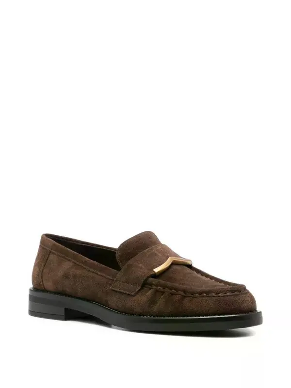 BRUNO PREMI Suede Slip-on Loafers - Brown