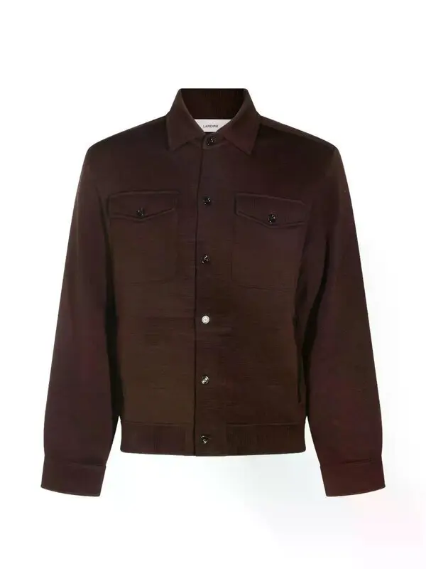 LARDINI Spread-collar Button-up Shirt Jacket