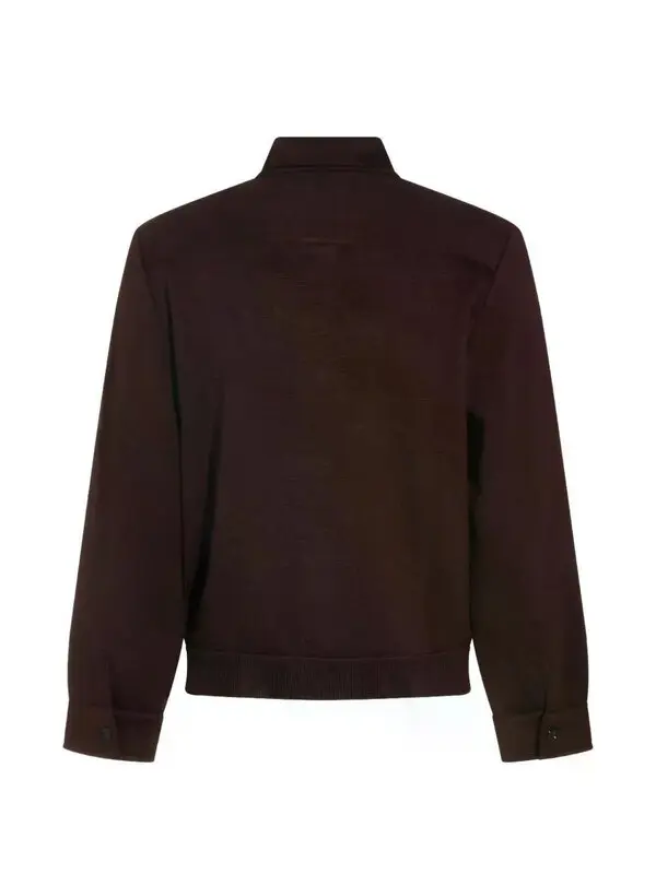 LARDINI Spread-collar Button-up Shirt Jacket