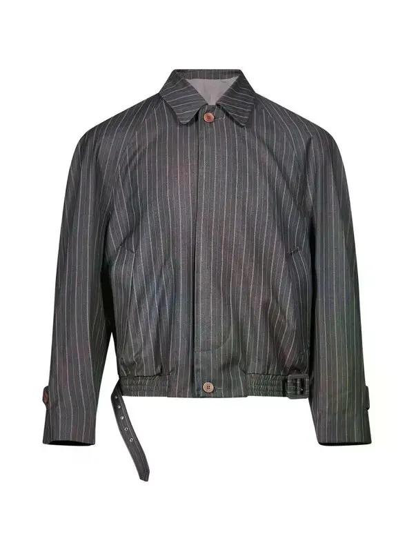 MAGLIANO Pinstripe-pattern Belted Jacket