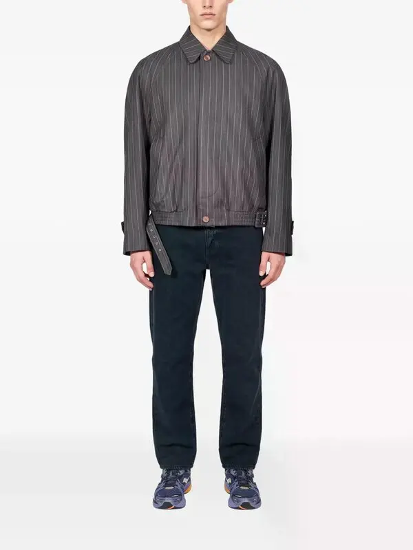 MAGLIANO Pinstripe-pattern Belted Jacket