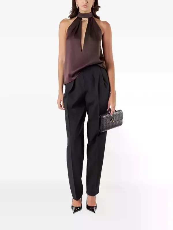 IL VOLO Halterneck Pleated Top