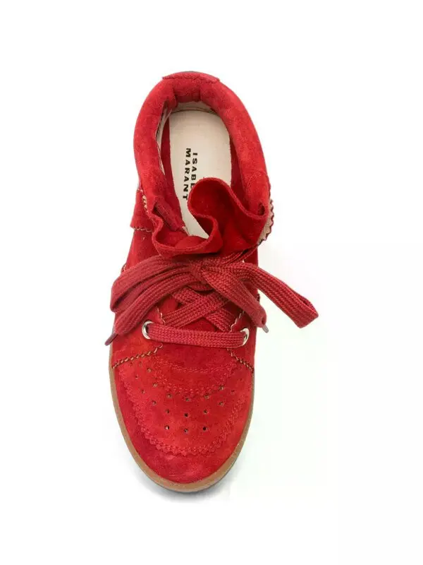 Isabel Marant Étoile Bobby Wedge Sneakers - Red